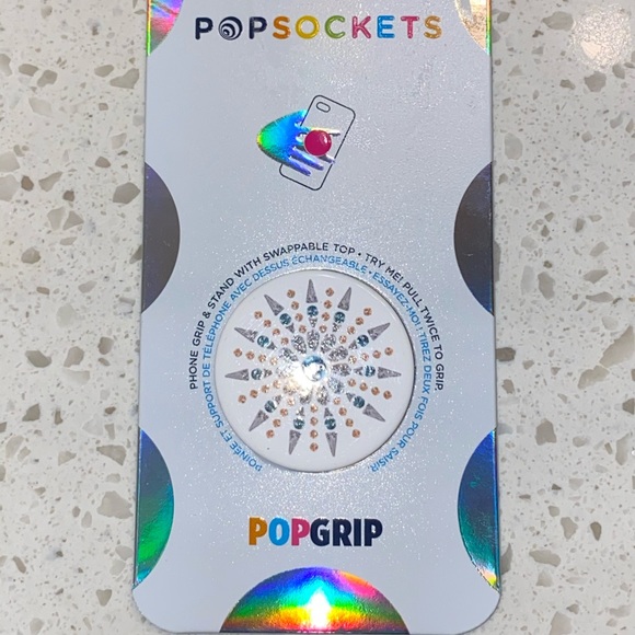 PopSocket | Accessories | White Jewel Pop Socket | Poshmark